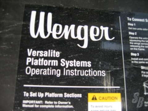 Listing - 20 WENGER VERSALITE STAGE PANELS, 2 SETS LEGS & CARTS ...