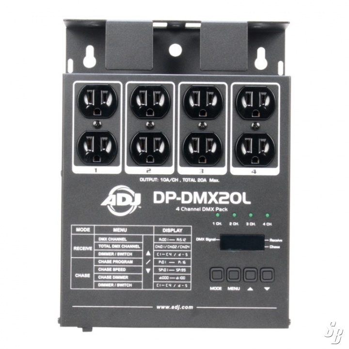 Listing - AMERICAN DJ DP-DMX20L - 4-CHANNEL UNIVERSAL DMX DIMMER PACK - Detail - LIGHTING ...