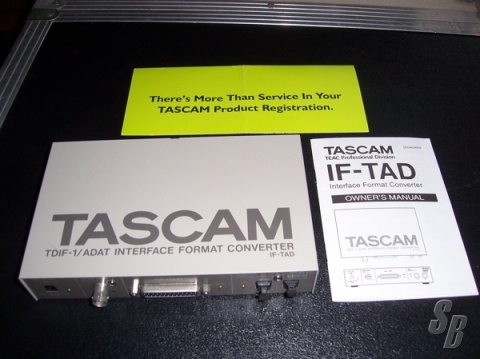 Listing - TASCAM IF-TAD. BIDIRECTIONAL TDIF TO LIGHTPIPE DIGITAL FORMAT ...